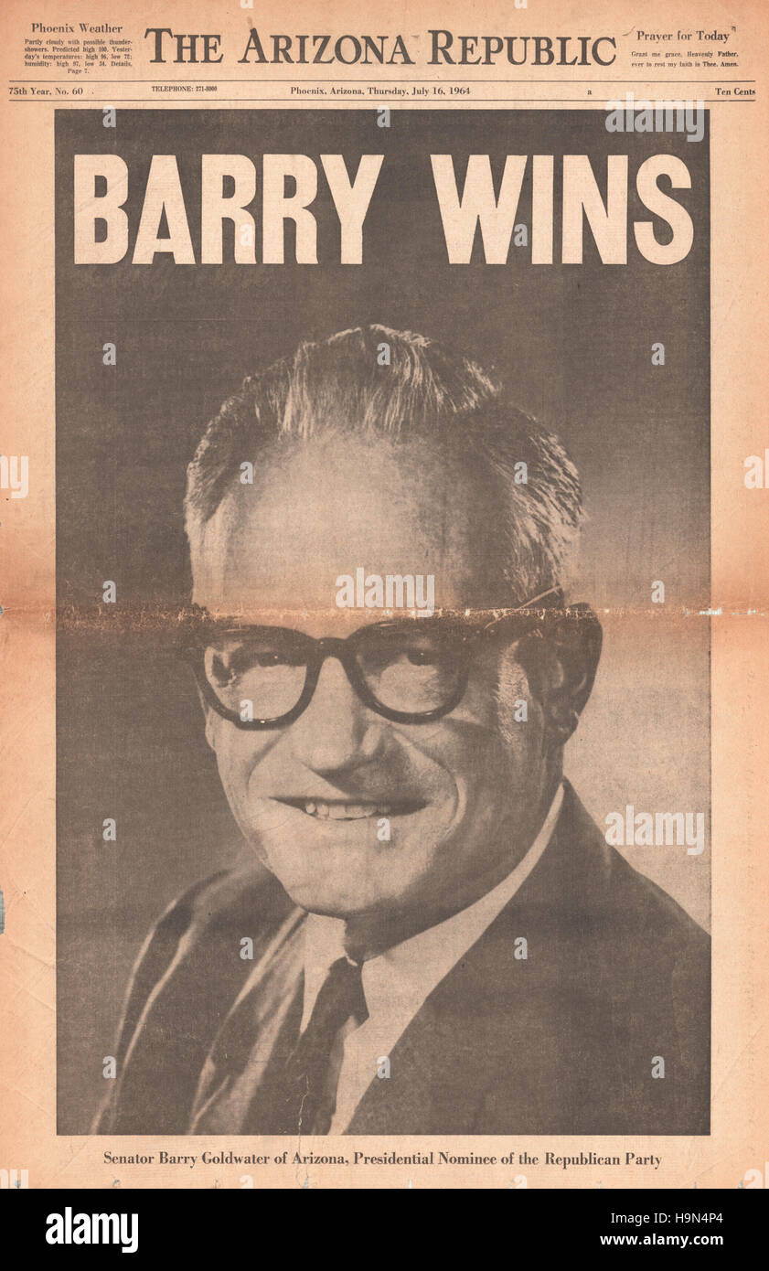 Barry goldwater, lyndon johnson hi-res stock photography and images - Alamy