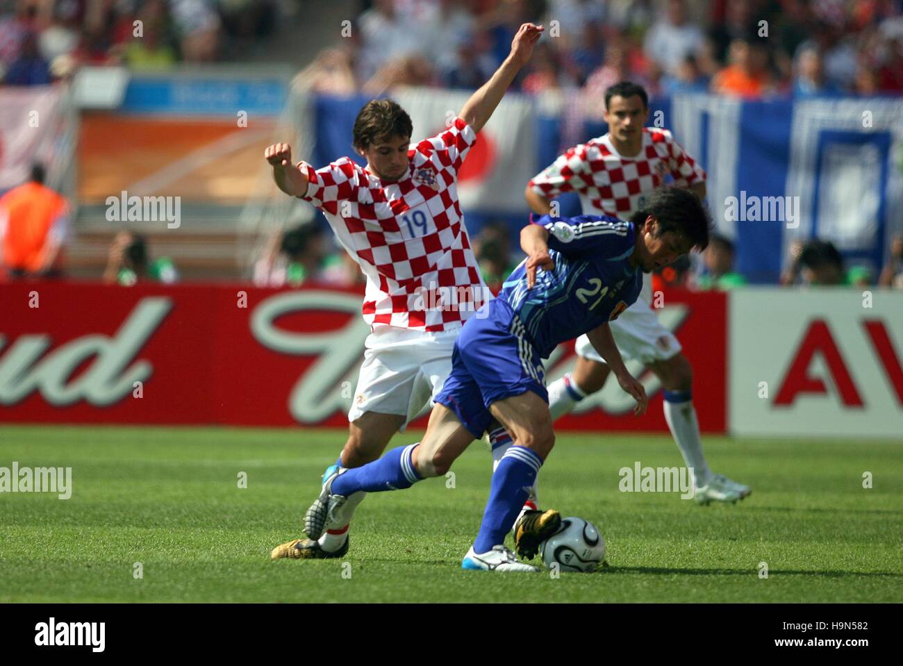 KIKO KRANJCAR & AKIRA KAJI JAPAN V CROATIA WORLD CUP STADIUM NUREMBERG ...