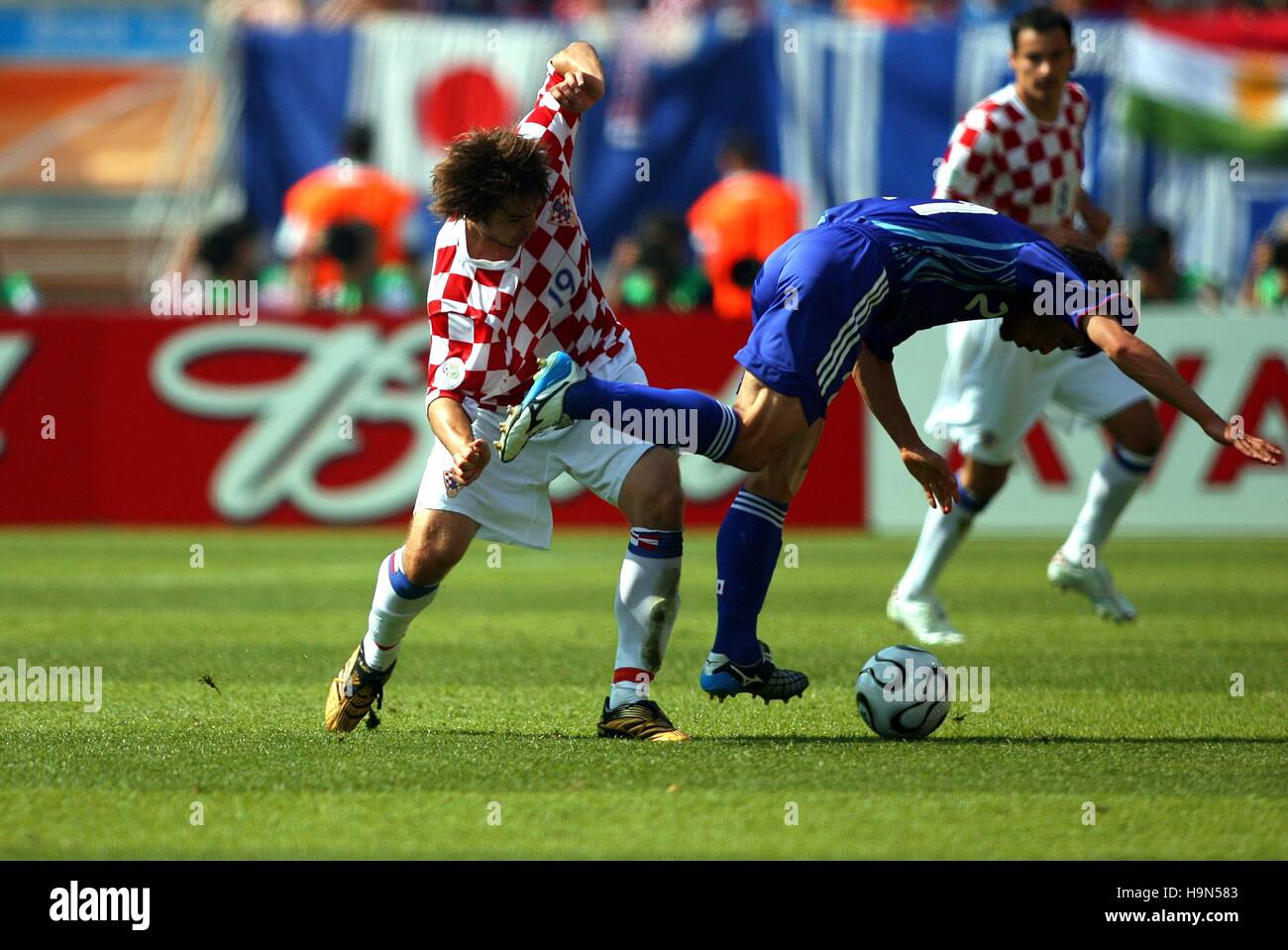 KIKO KRANJCAR & AKIRA KAJI JAPAN V CROATIA WORLD CUP STADIUM NUREMBERG ...