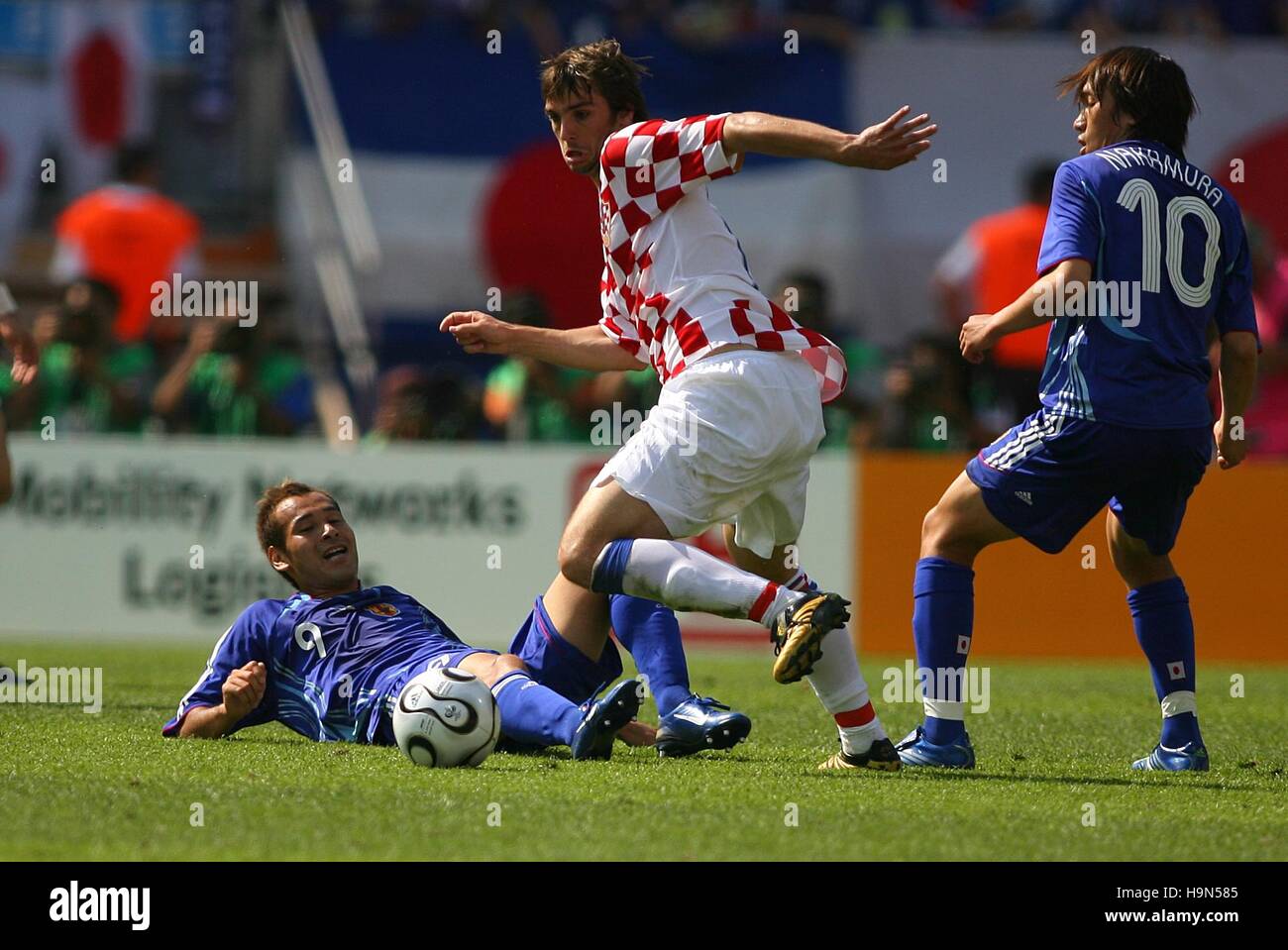 KIKO KRANJCAR & AKIRA KAJI JAPAN V CROATIA WORLD CUP STADIUM NUREMBERG ...