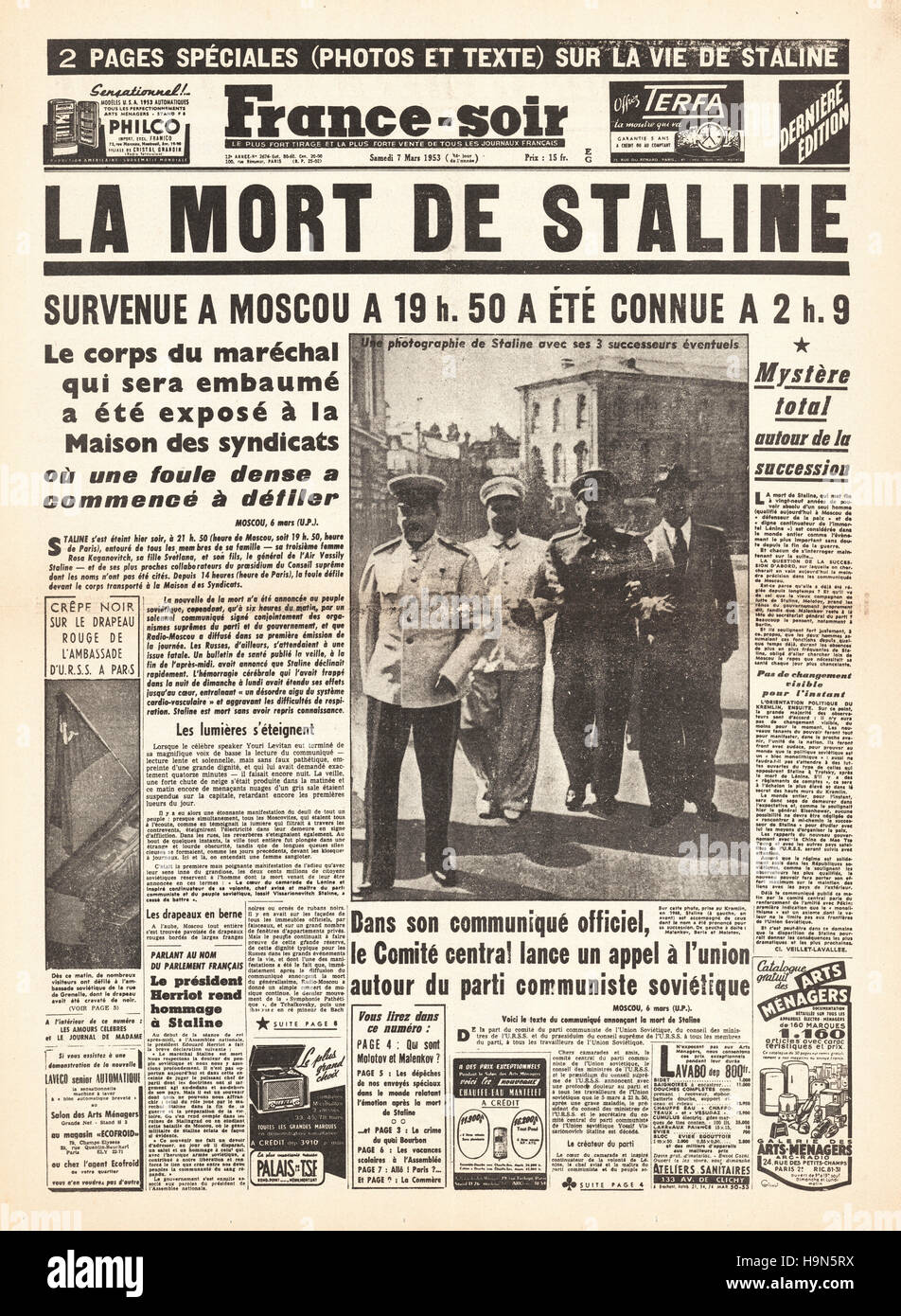 Stalin death newspaper hi-res stock photography and images - Alamy