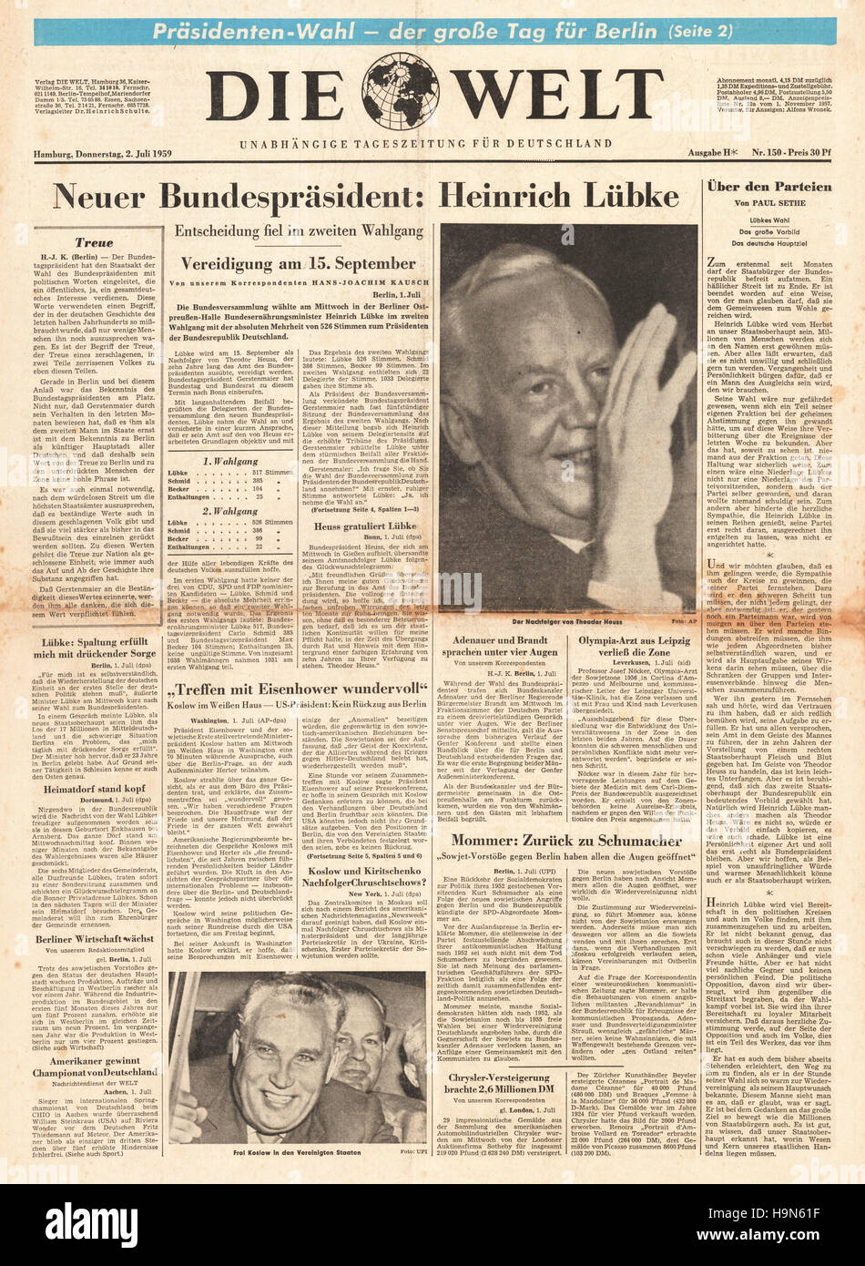 Die Welt Newspaper High Resolution Stock Photography and Images - Alamy