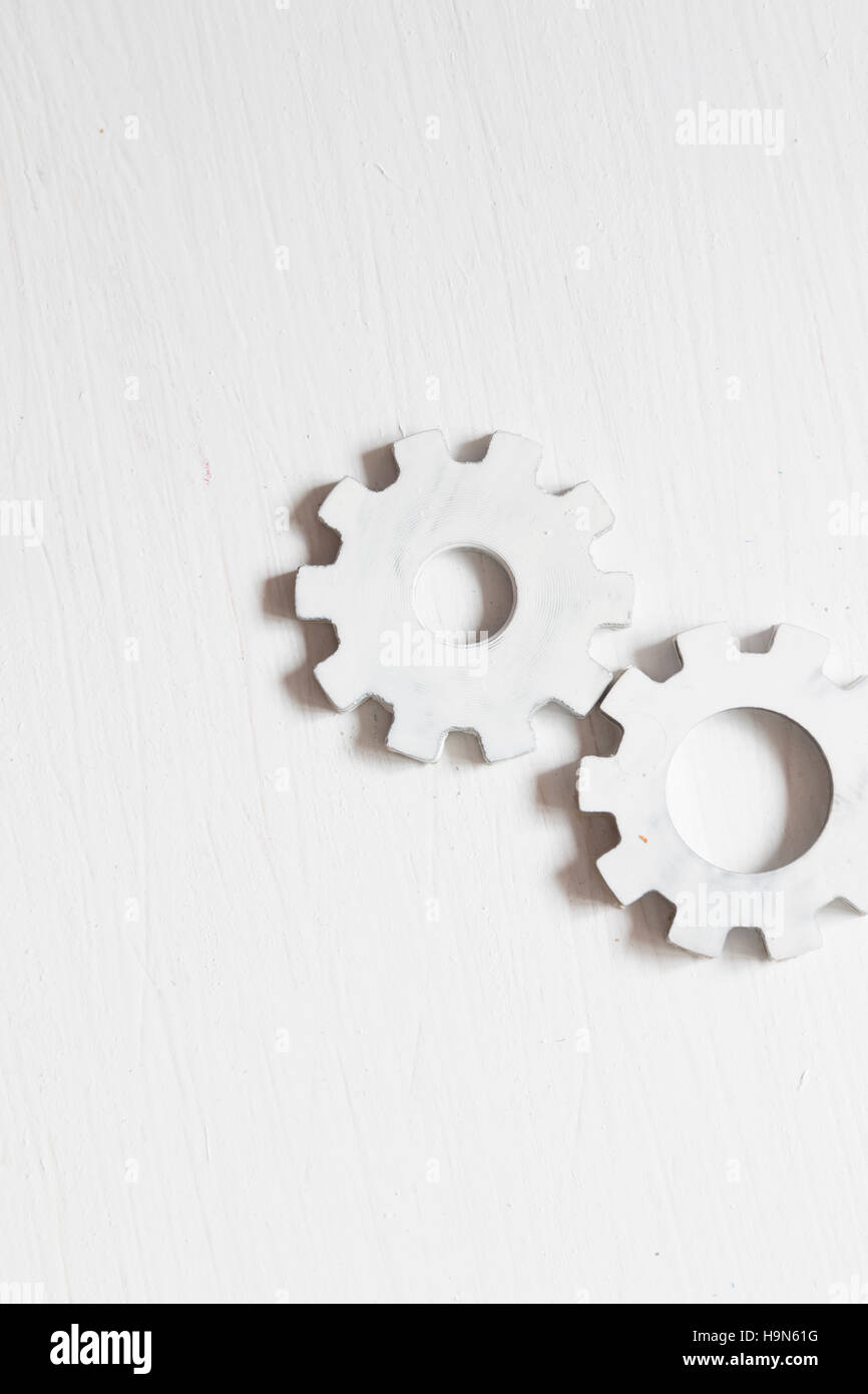 White gears, business idea Stock Photo - Alamy