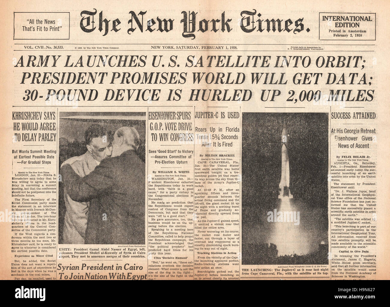 First satellite hi-res stock photography and images - Alamy