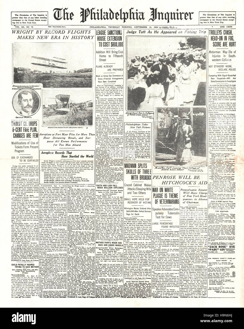 The philadelphia inquirer front page hi-res stock photography and ...