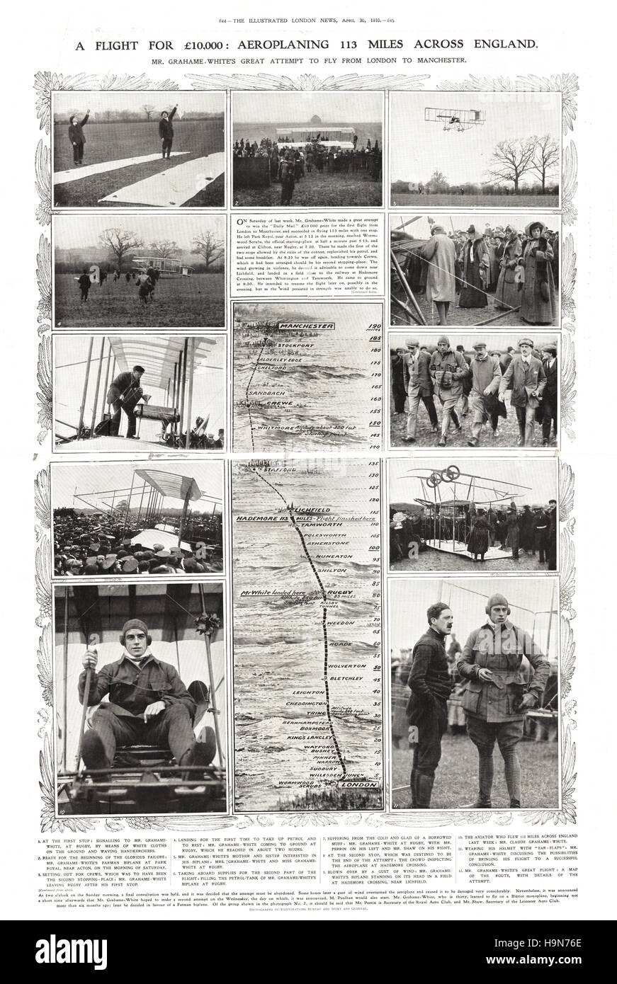 1910 Illustrated London News Daily Mail Air Race Stock Photo - Alamy