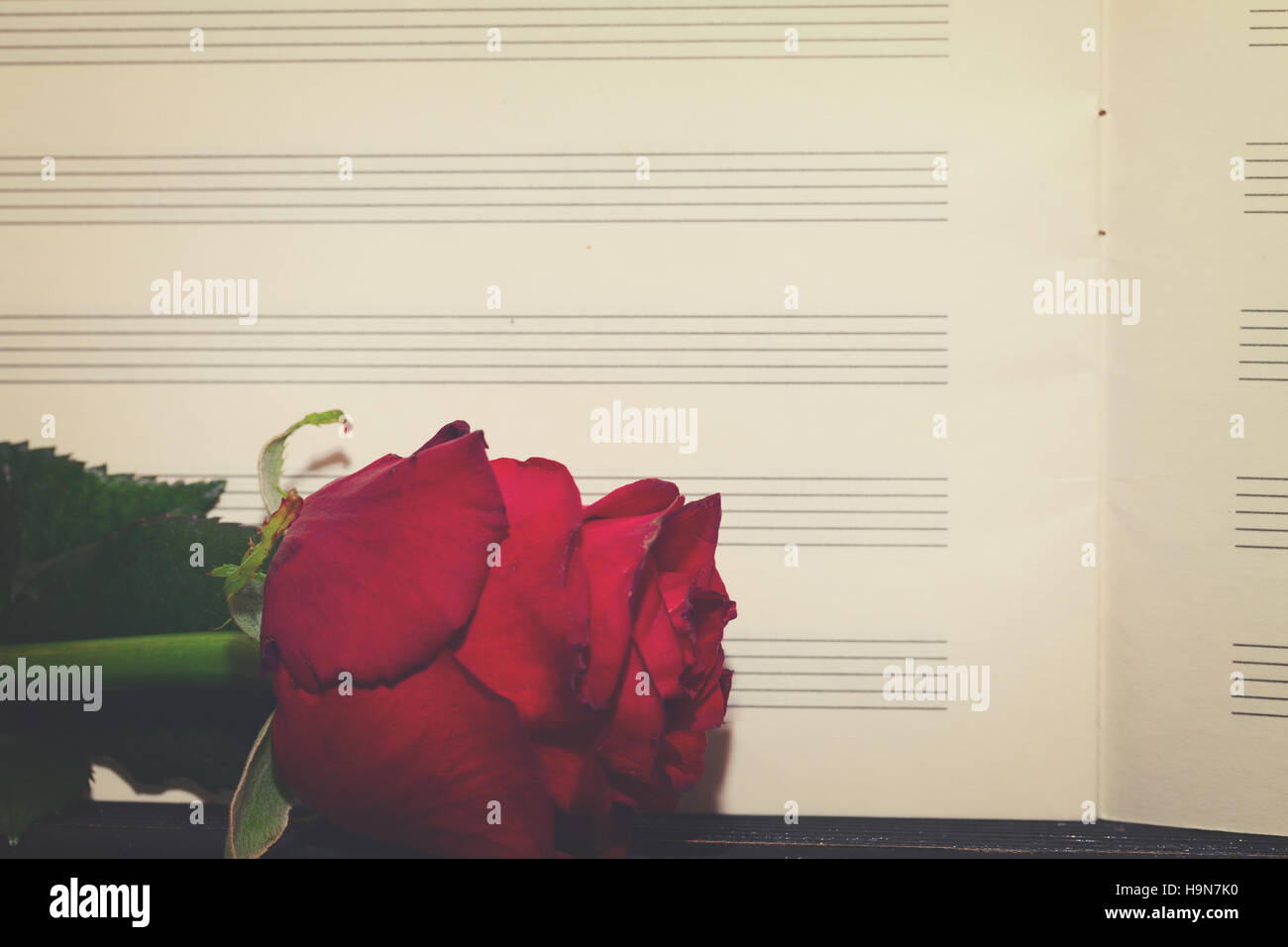 open notes paper on piano Stock Photo - Alamy