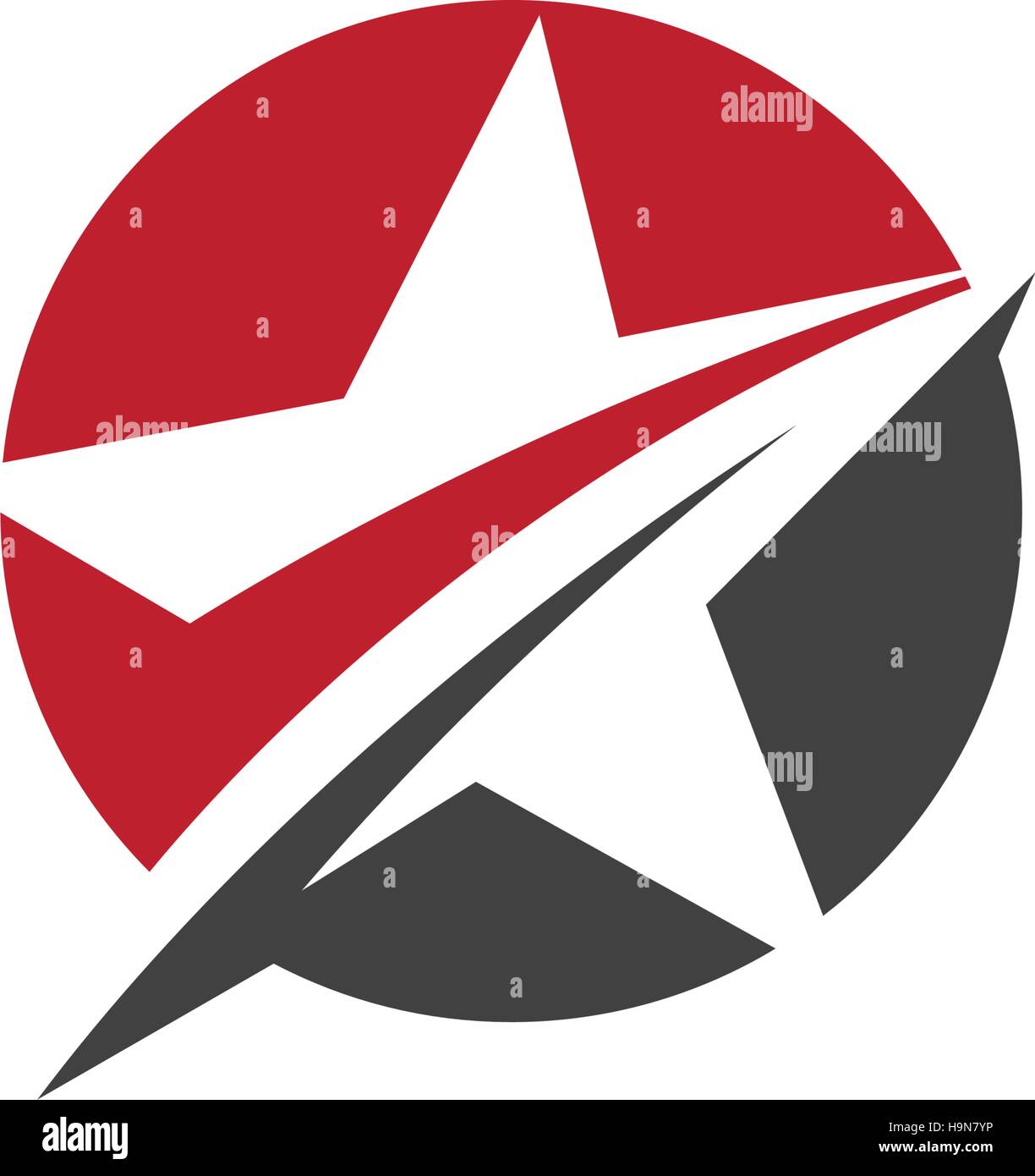 Red and blue Star falcon Logo Template vector icon Stock Vector Image ...