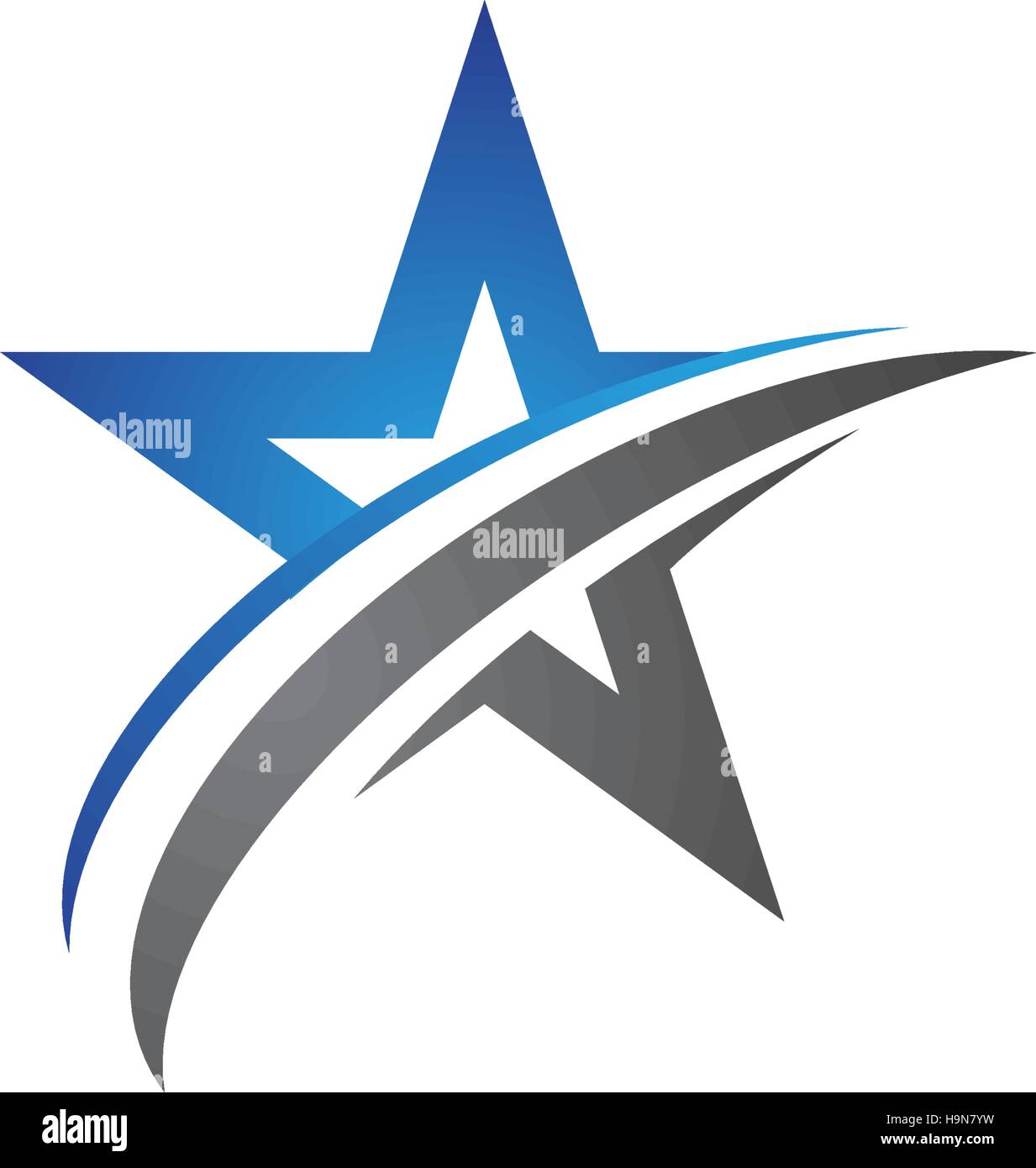 Red and blue Star falcon Logo Template vector icon Stock Vector Image ...