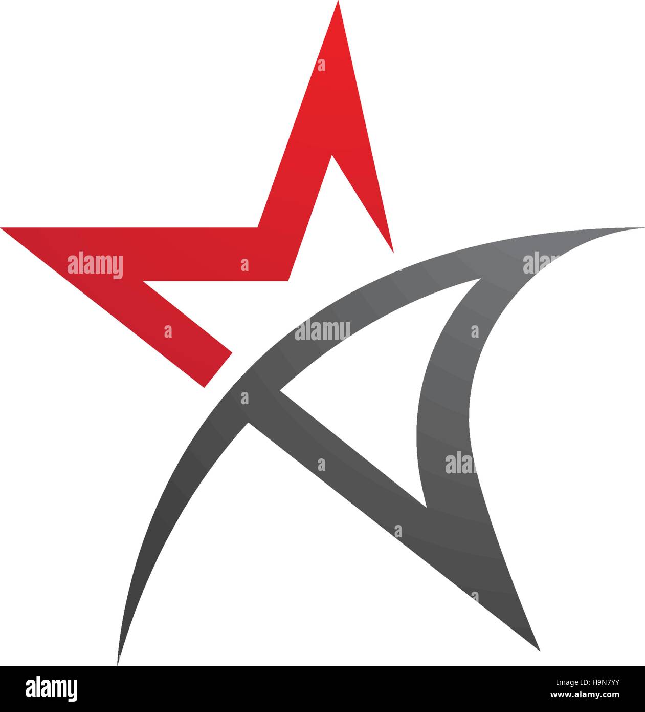 Red and blue Star falcon Logo Template vector icon Stock Vector Image ...