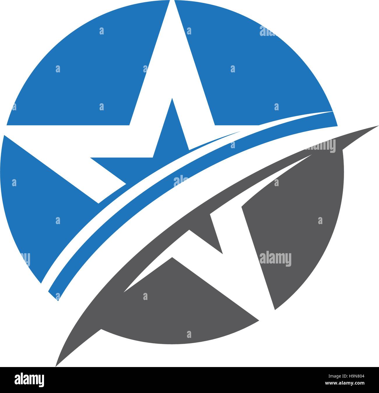 Red and blue Star falcon Logo Template vector icon Stock Vector Image ...