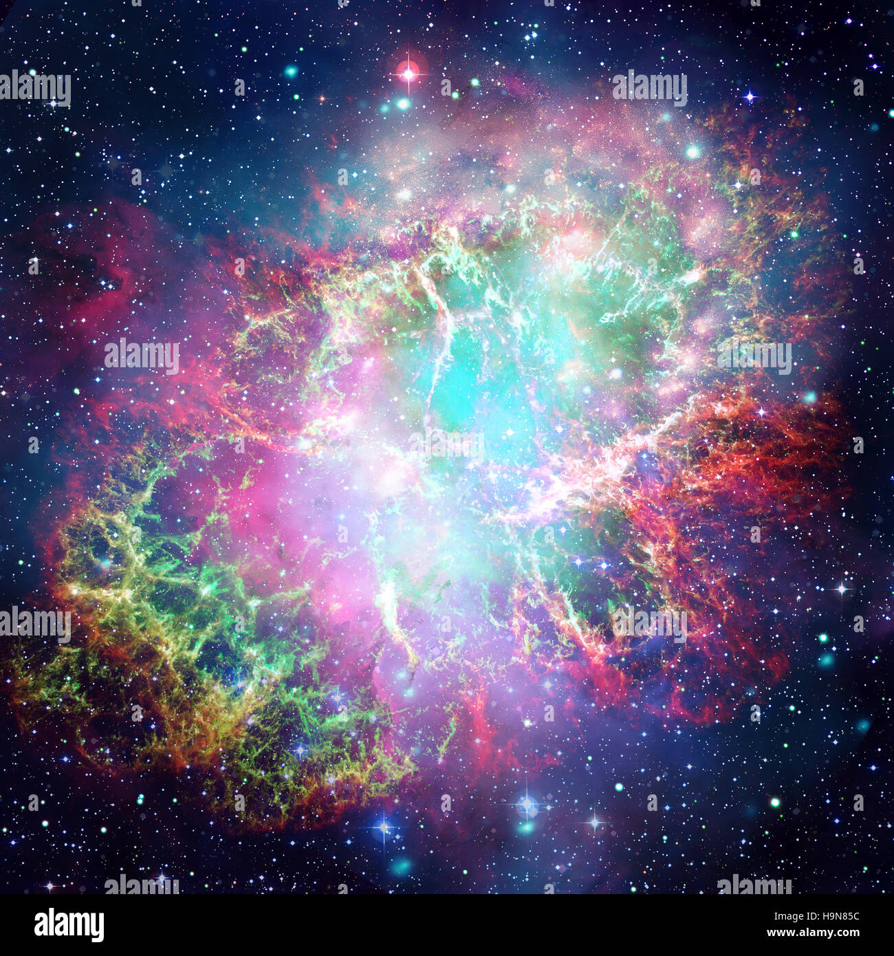 Colorful space nebula. Elements of this image furnished by NASA Stock ...