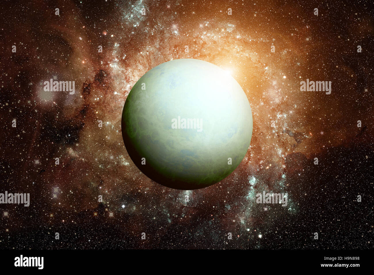 Planet Uranus. Elements of this image furnished by NASA Stock Photo - Alamy