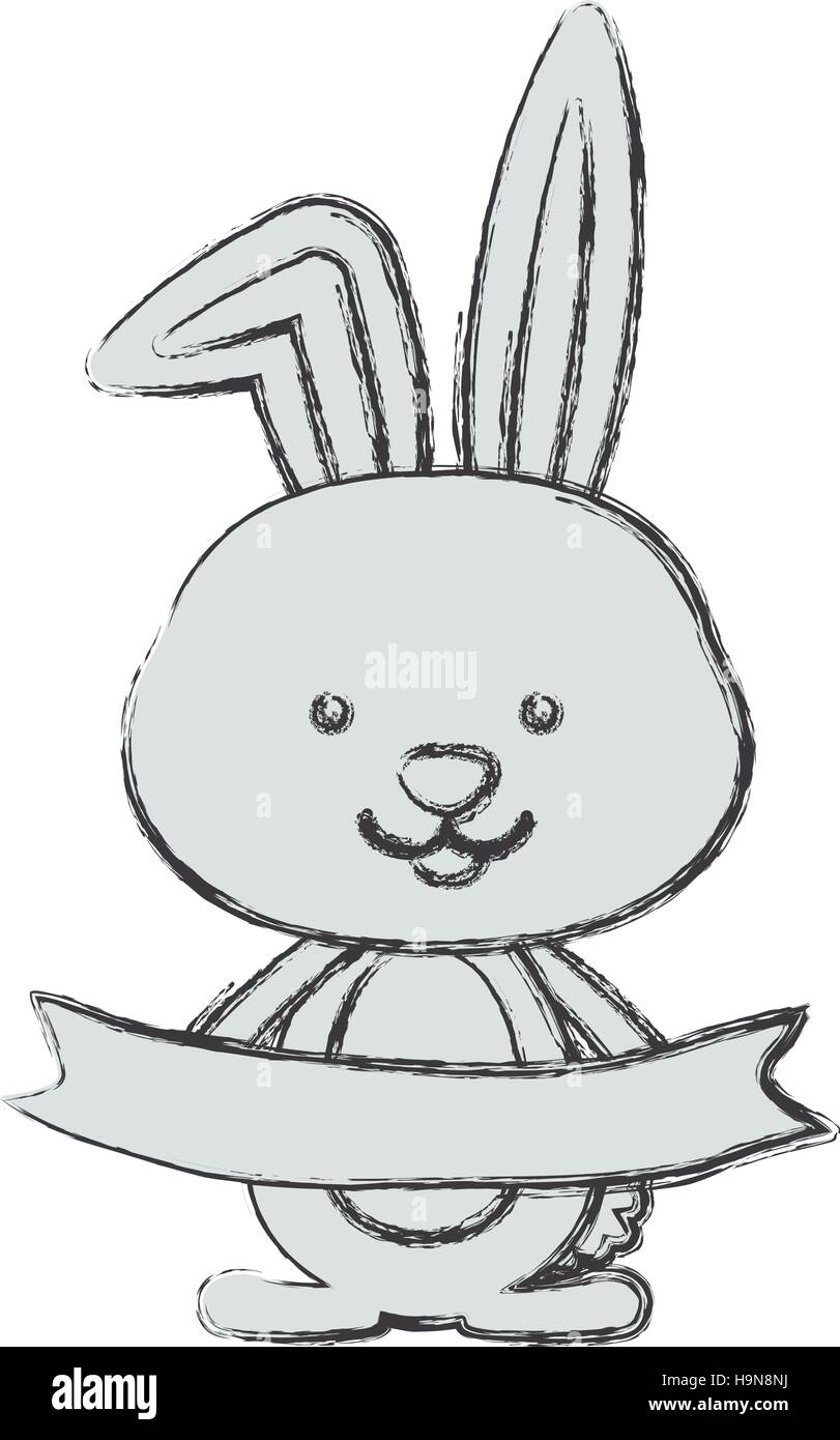 Rabbit cartoon icon. Animal cute adorable creature and friendly theme ...
