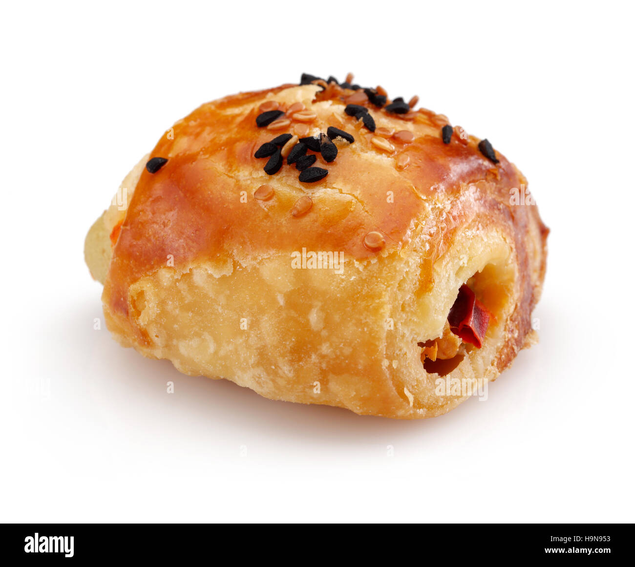 Snacks puff pastry Isolated on White Background Stock Photo - Alamy
