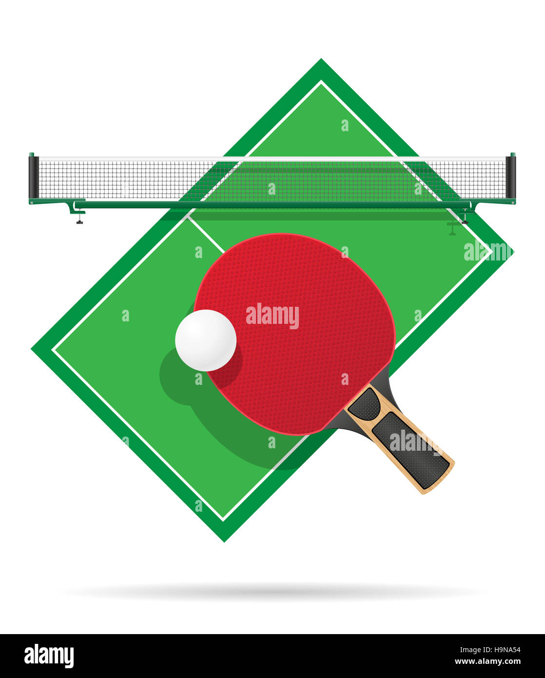 ping pong table illustration isolated on white background Stock Photo ...