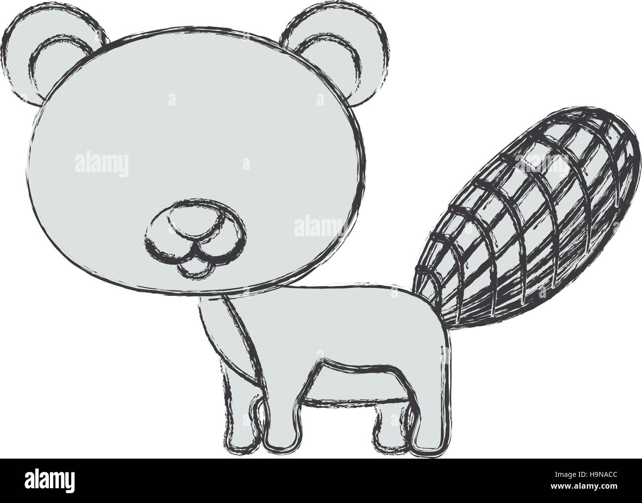 Beaver cartoon icon. Animal cute adorable creature and friendly theme ...