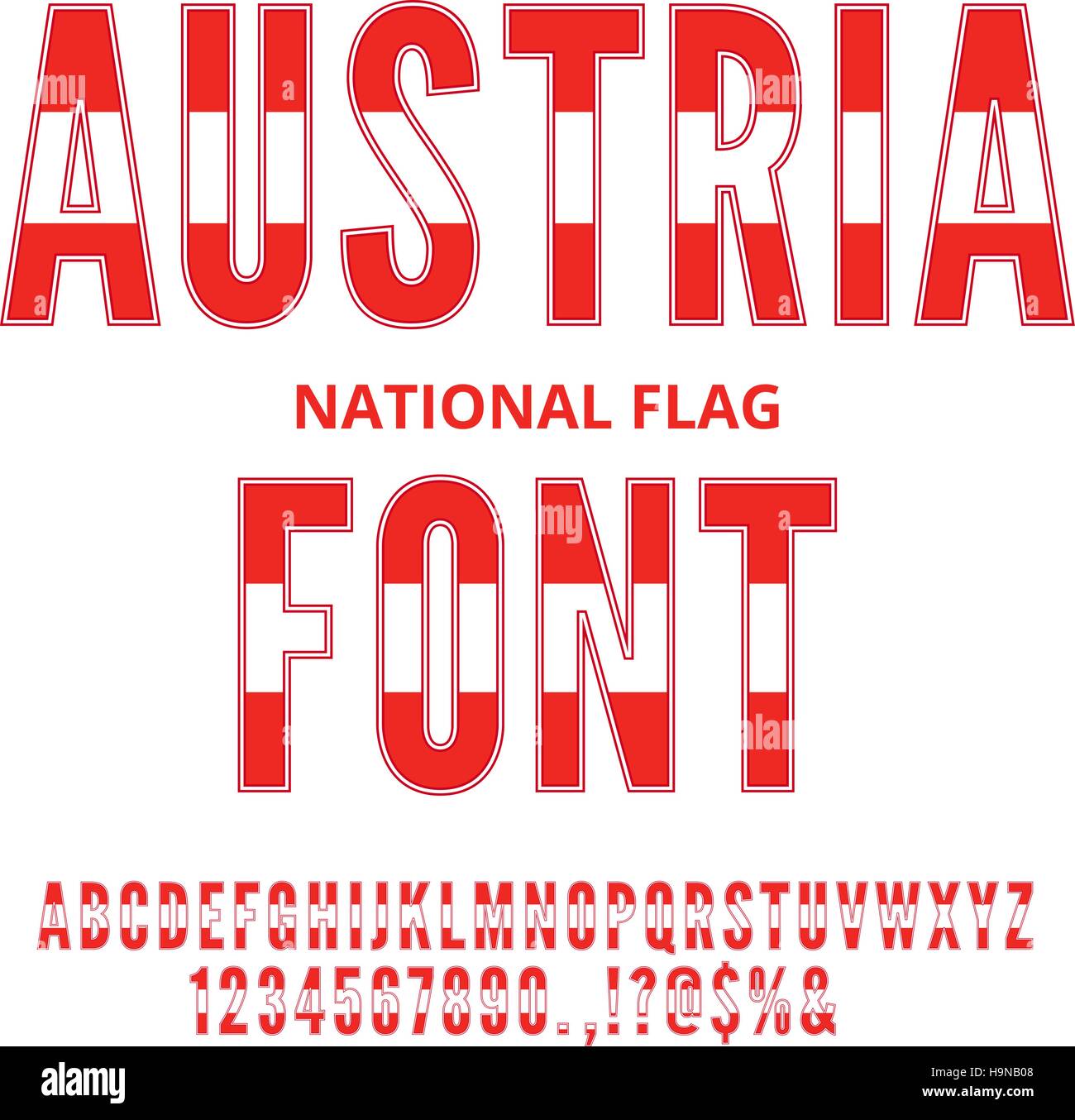 National Flag Font Stock Vector Image & Art - Alamy