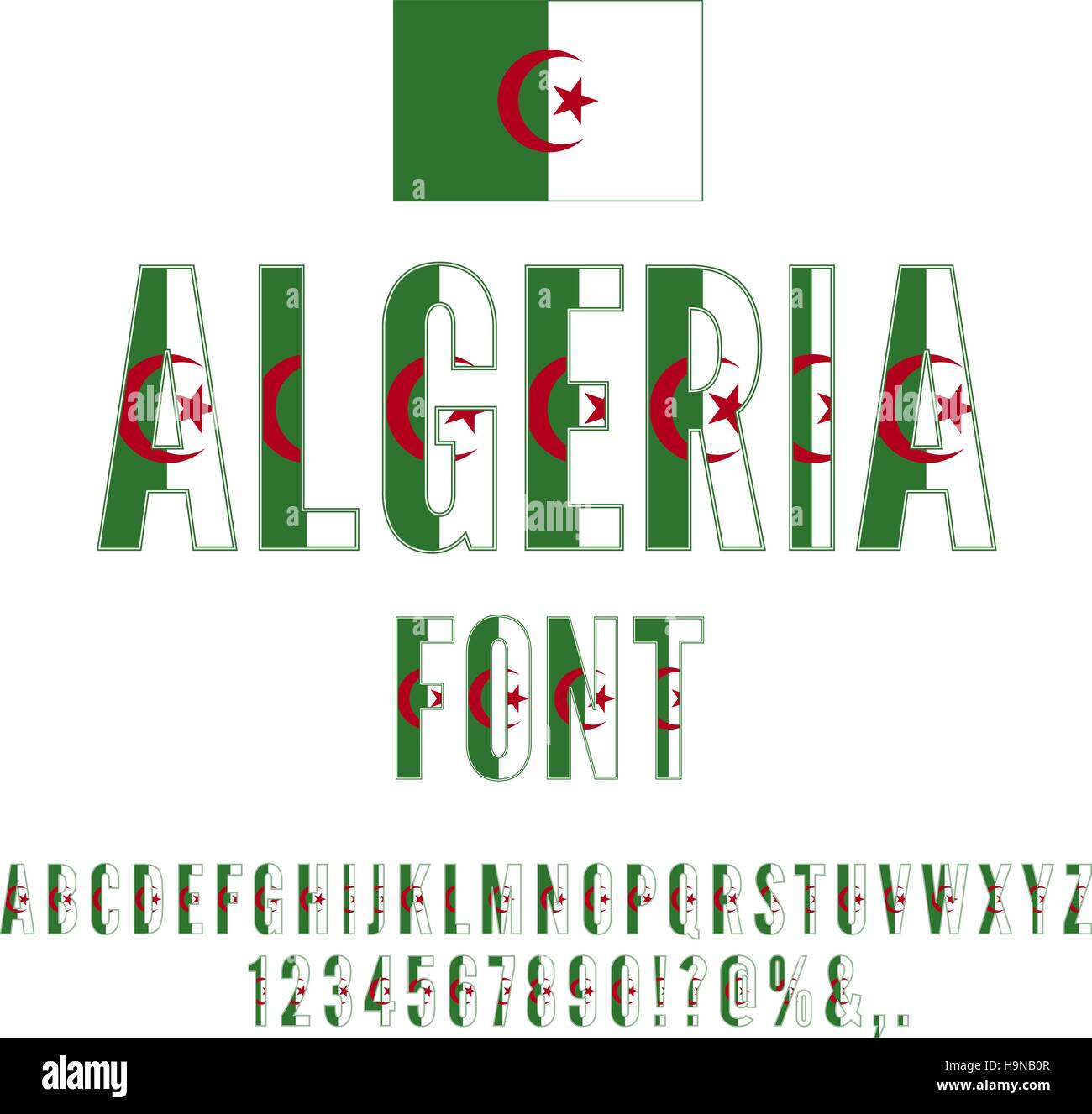 National Flag Font Stock Vector Image & Art - Alamy