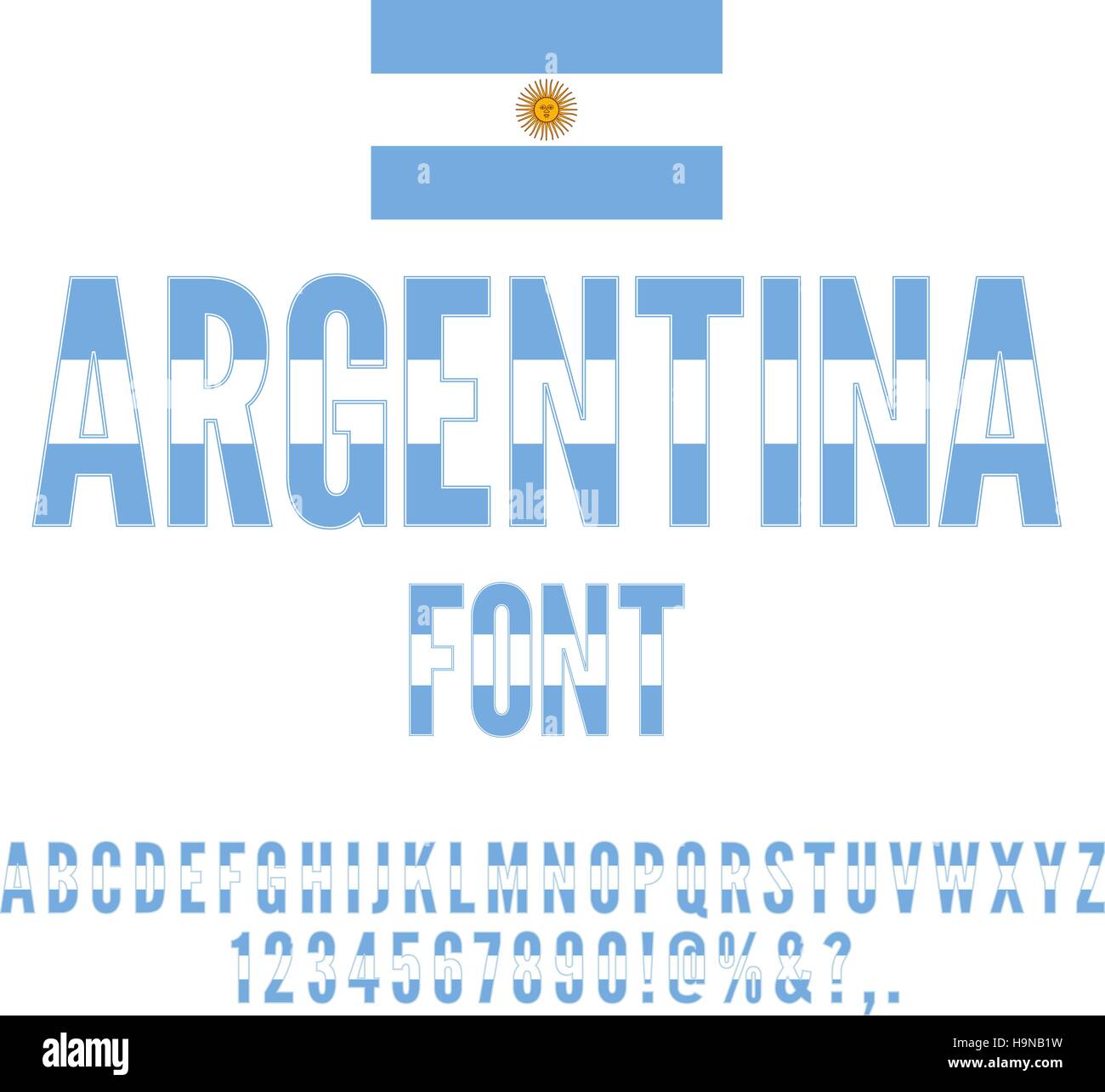 National Flag Font Stock Vector Image & Art - Alamy