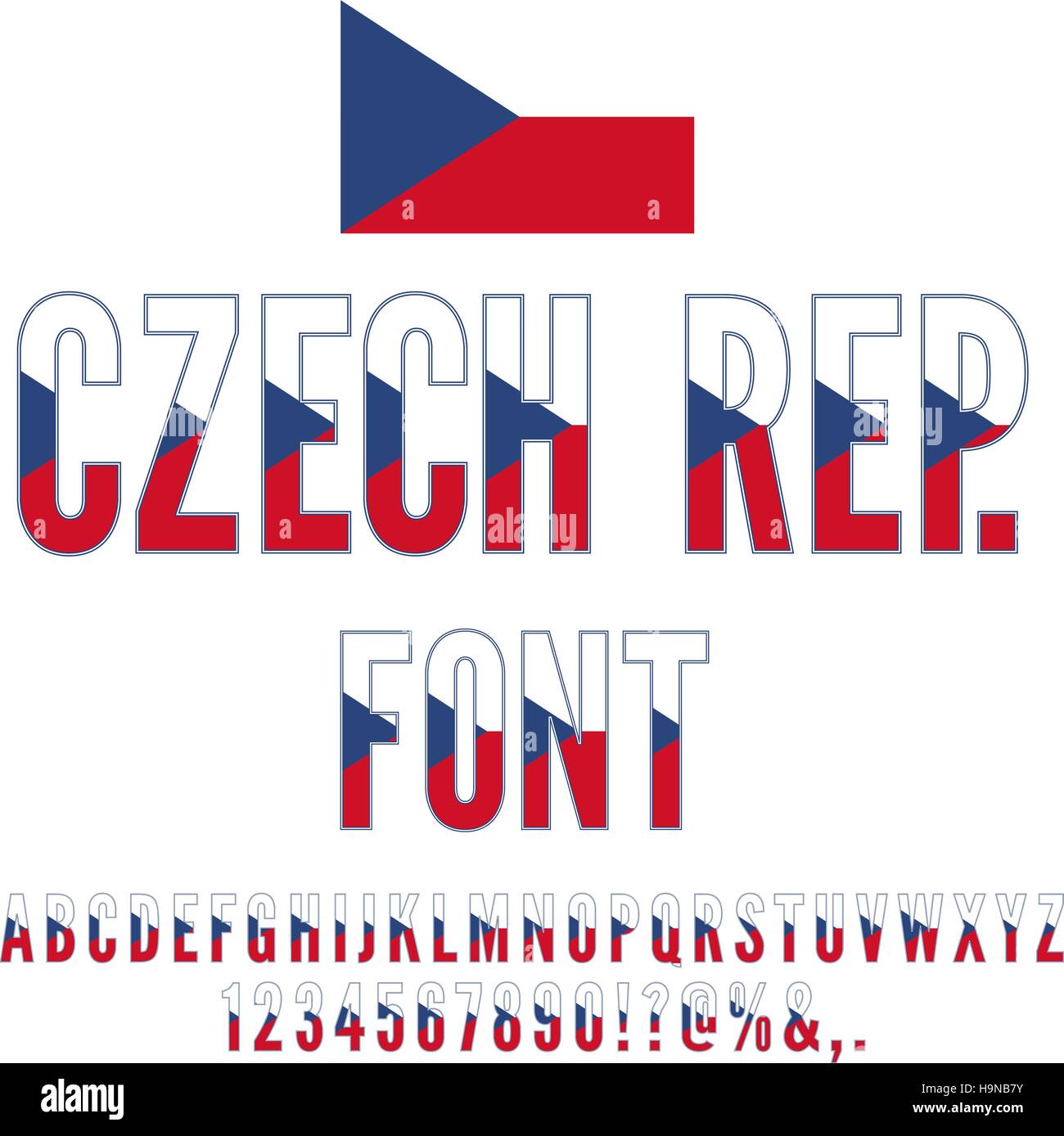 National Flag Font Stock Vector Image & Art - Alamy