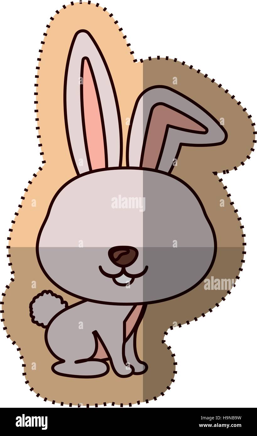 Rabbit cartoon icon. Animal cute adorable creature and friendly theme ...