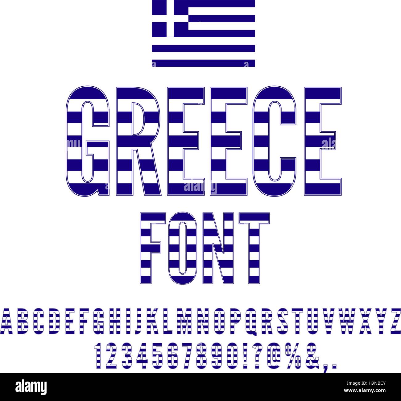 National Flag Font Stock Vector Image & Art - Alamy