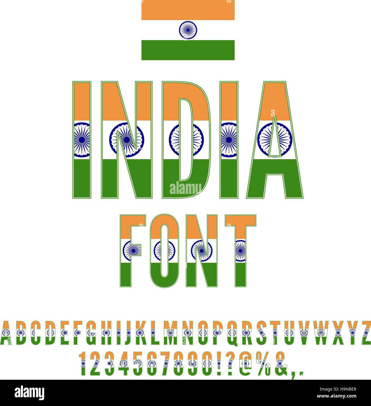 National flag of the india Stock Vector Images - Alamy