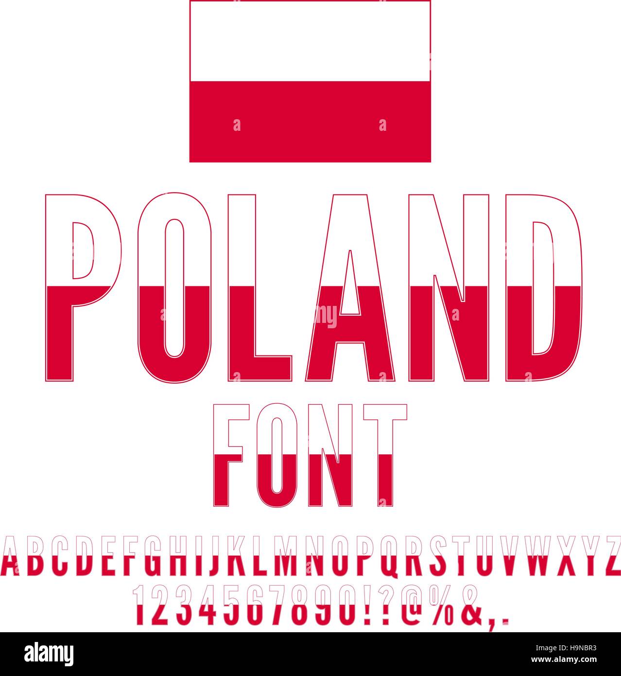 Poland Flag Font Stock Vector Image & Art - Alamy