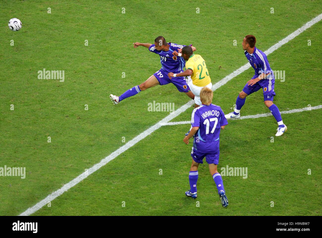 LUCIO M OGASAWARA & ROBINHO JAPAN V BRAZIL WORLD CUP DORTMUND GERMANY ...