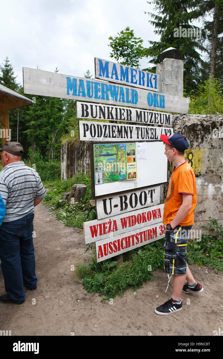 entrance to outdoor museum in mamerki (mauerwald) headquarters of nazi ...