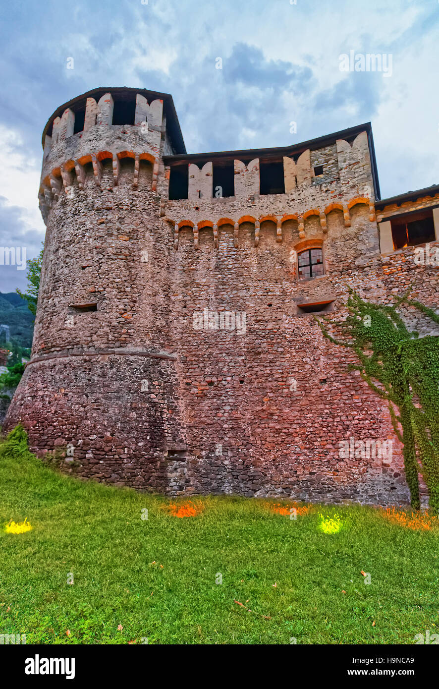 Visconteo Castle in the city center of luxurious resort Locarno in ...