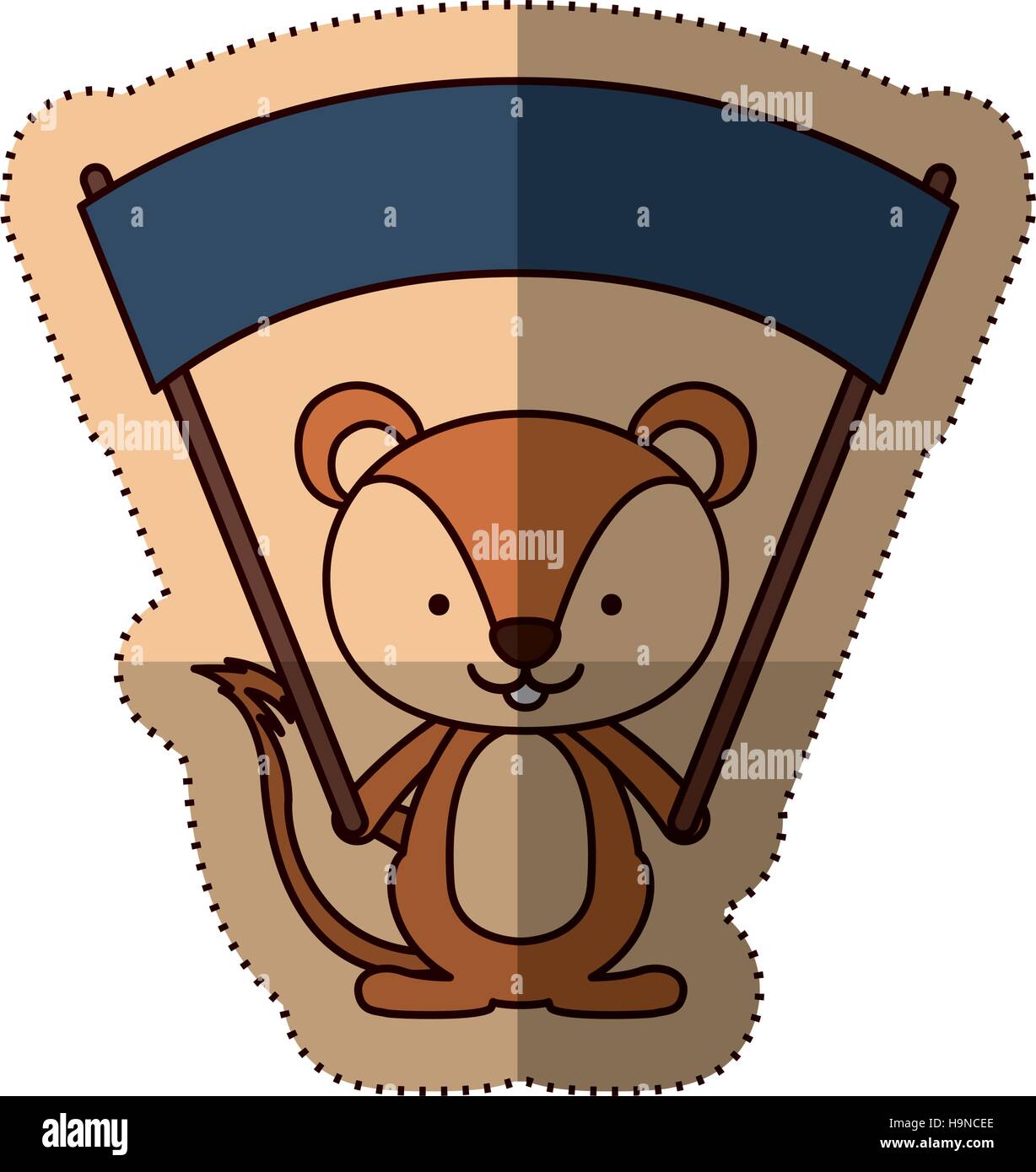 Squirrel cartoon icon. Animal cute adorable creature and friendly theme ...