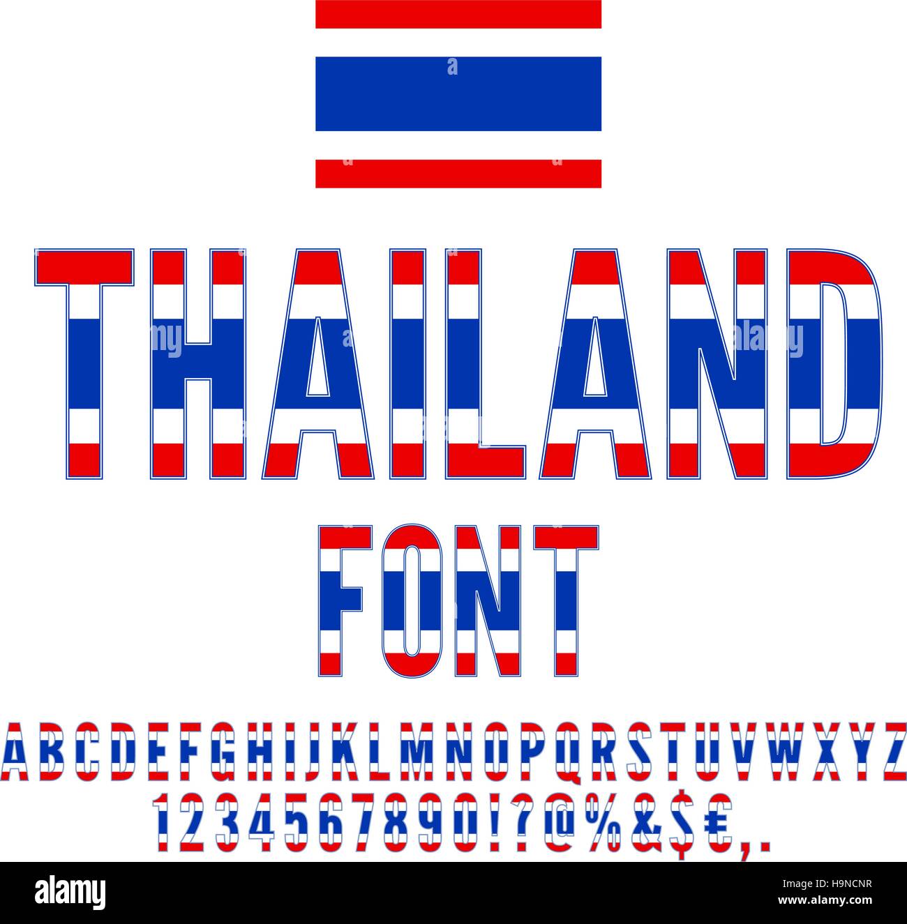 National Flag Font Stock Vector Image & Art - Alamy