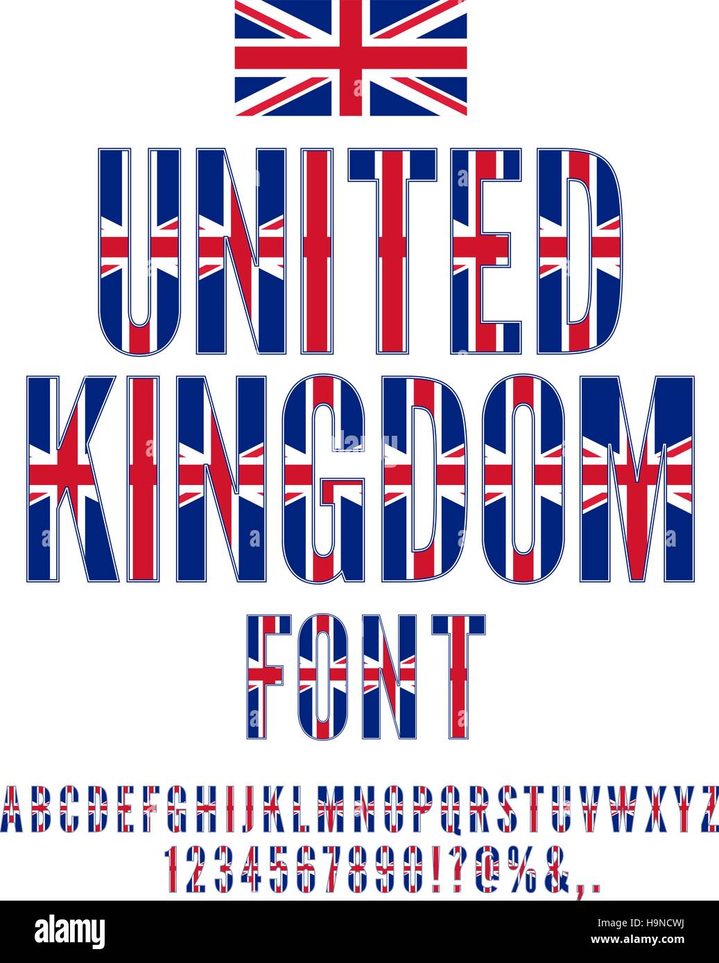 National Flag Font Stock Vector Image & Art - Alamy