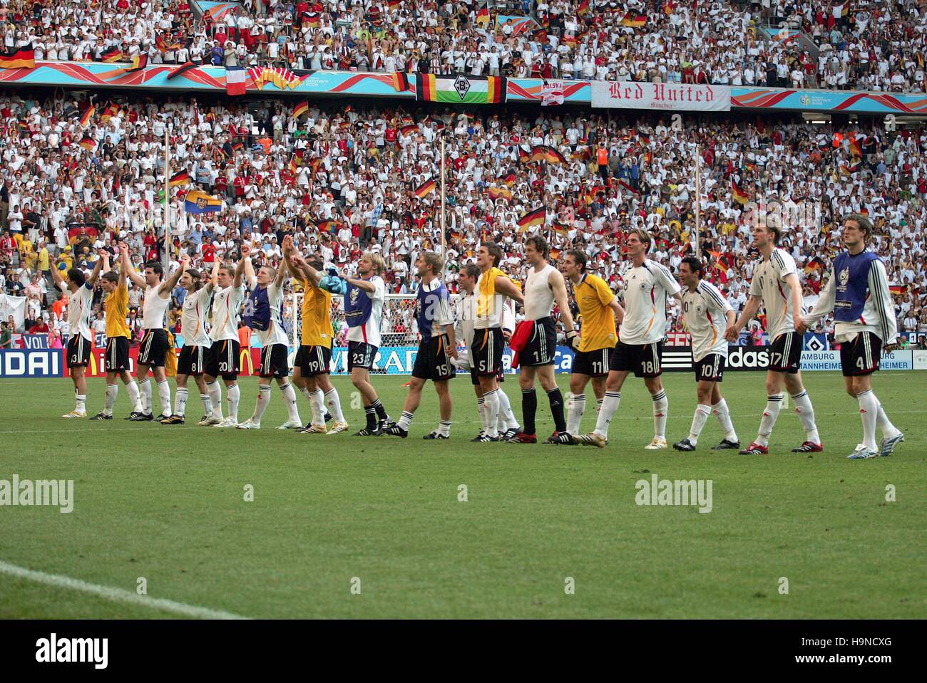 GERMANY CELEBRATE GERMANY V SWEDEN WORLD CUP ALLIANZ ARENA MUNICH ...