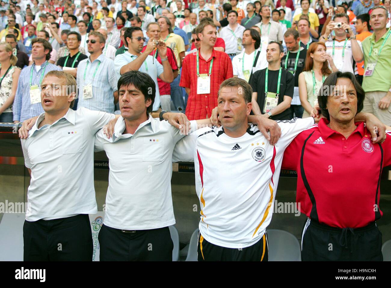 THE GERMAN BENCH GERMANY V SWEDEN WORLD CUP ALLIANZ ARENA MUNICH ...