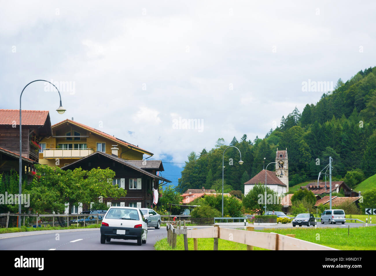 Gsteig village church in Gsteigwiler at Interlaken Oberhasli district ...