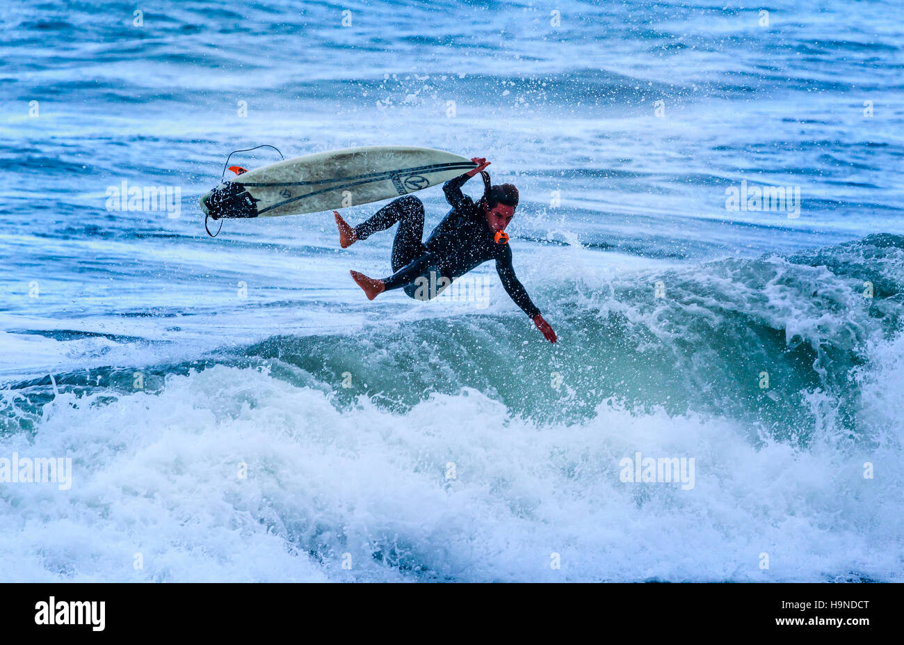 California Surfer Rodeo Beach near the Golden Gate Bridge Stock Photo ...