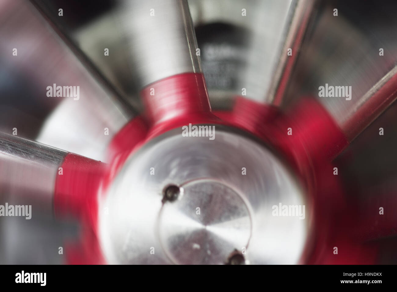 Spinning Steel Machine Wheel Close Up . Motion Blur Wheel Background ...