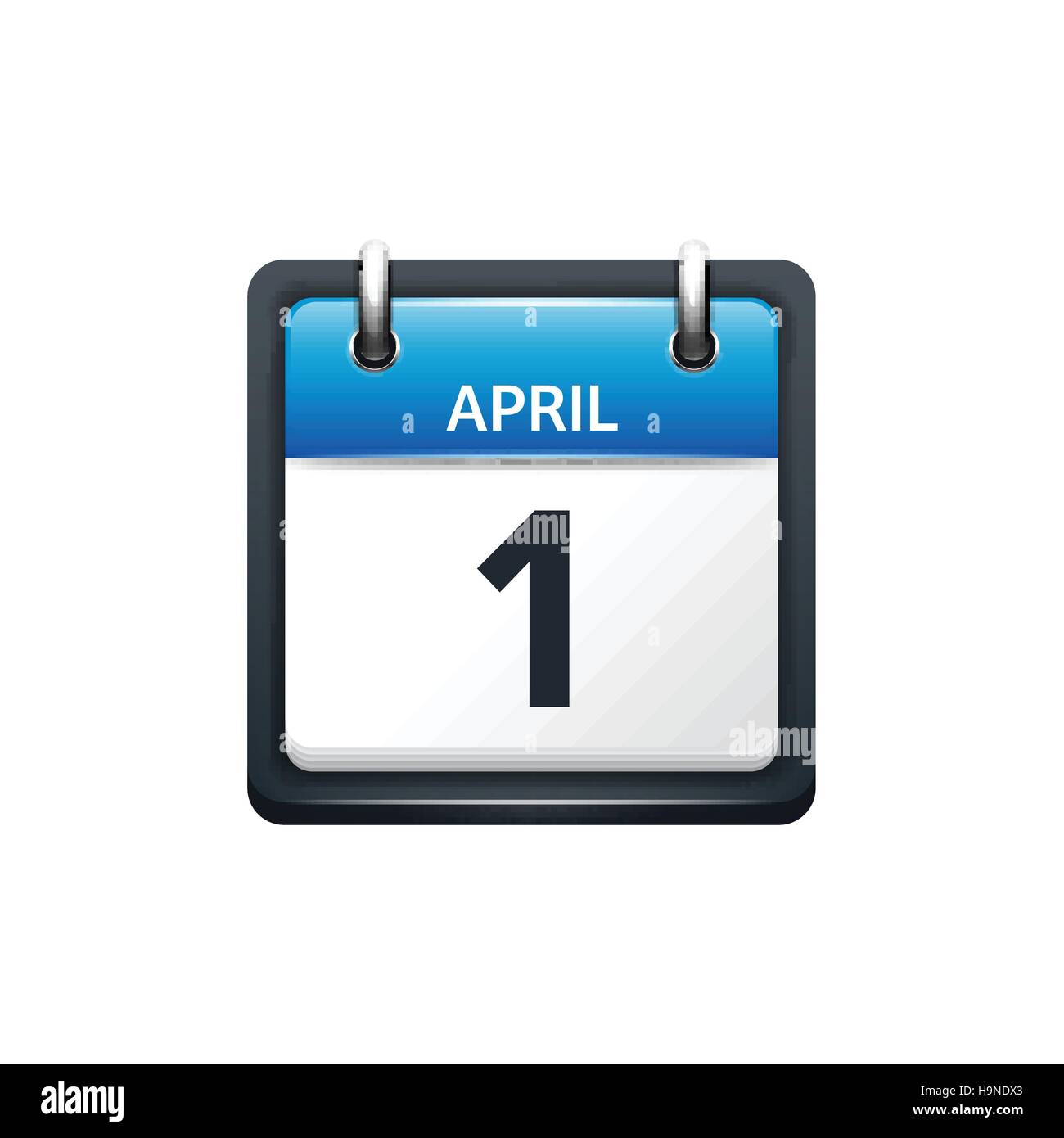 April 1. Isometric Calendar Icon With Shadow.Vector Illustration,Flat ...