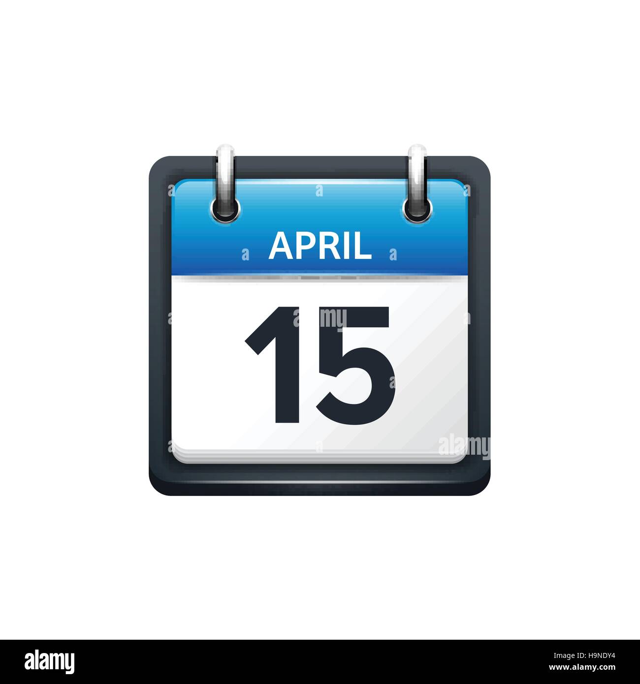 April 15. Isometric Calendar Icon With Shadow.Vector Illustration,Flat ...