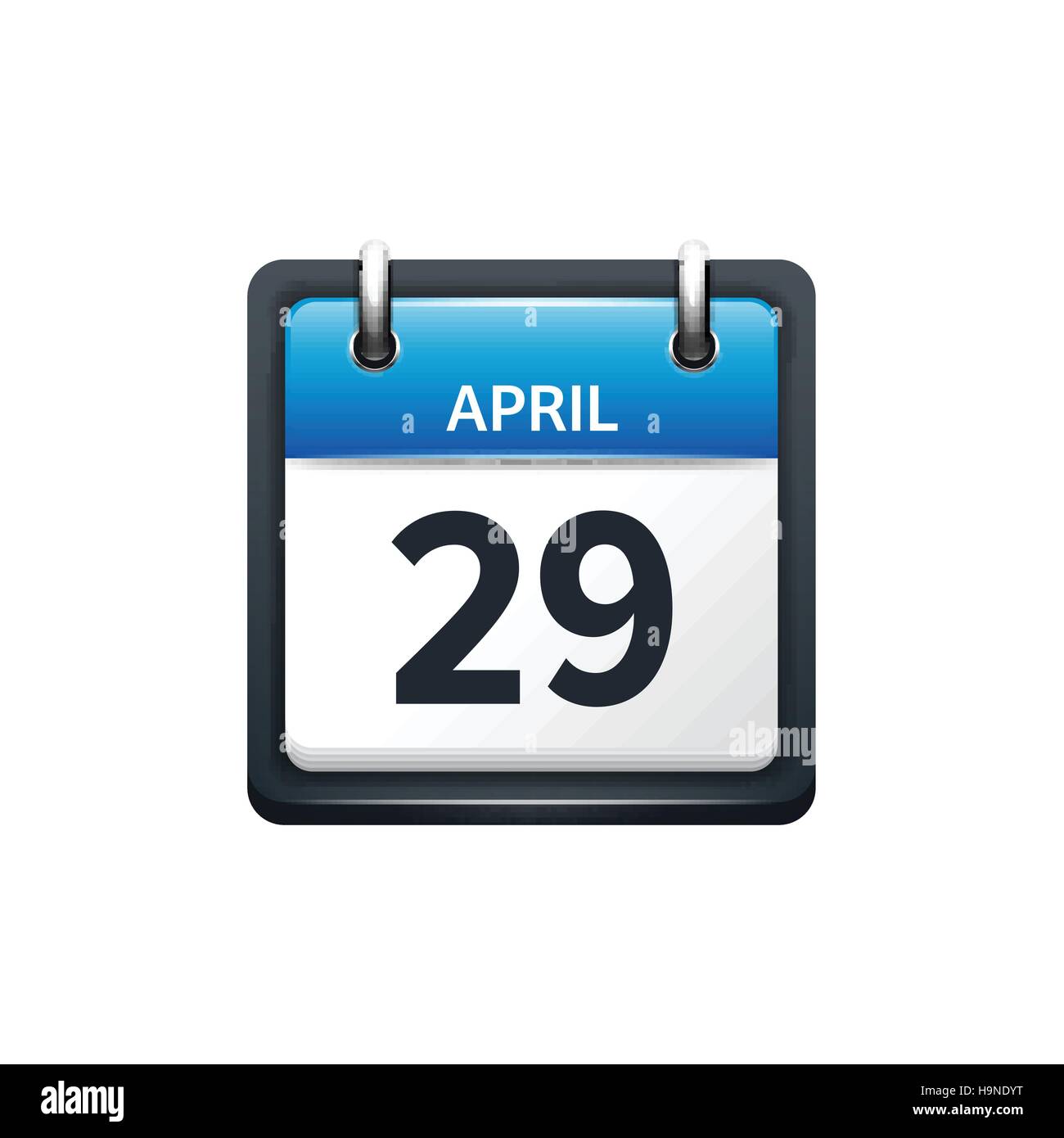 April 29. Isometric Calendar Icon With Shadow.Vector Illustration,Flat ...