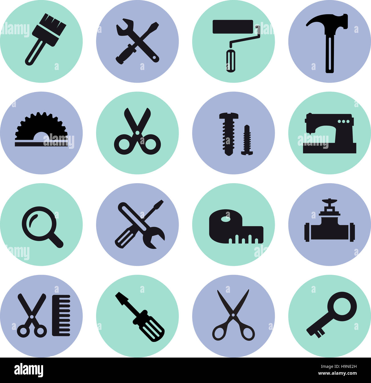 Icons tools. A set of flat computer icons. Interface Icons. Internet ...