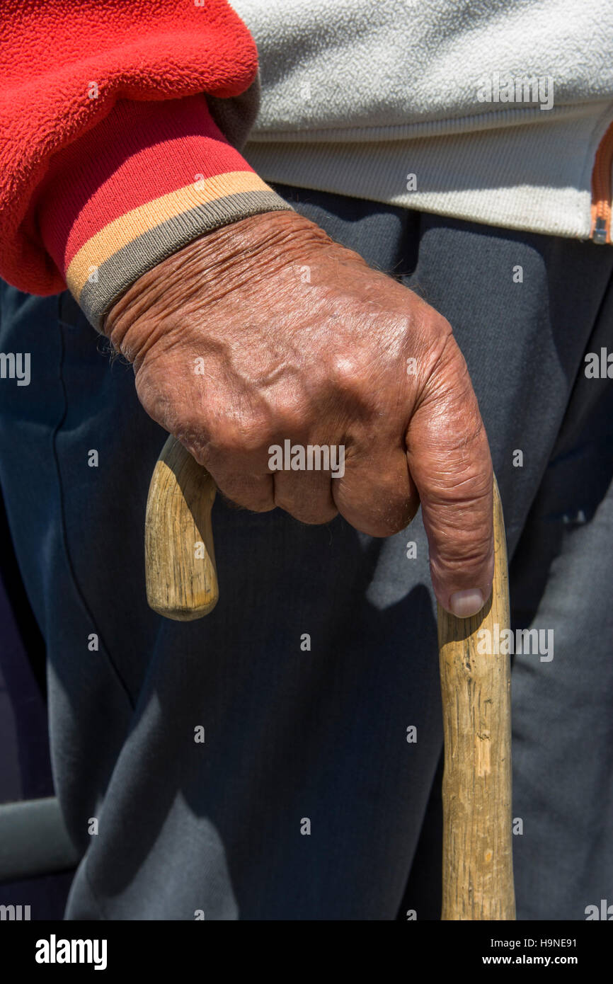 Old man with cane hi-res stock photography and images - Alamy