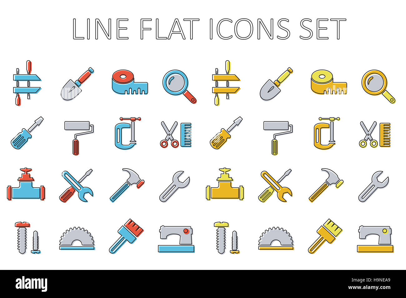 Vector linear illustration knife Cut Out Stock Images & Pictures - Alamy