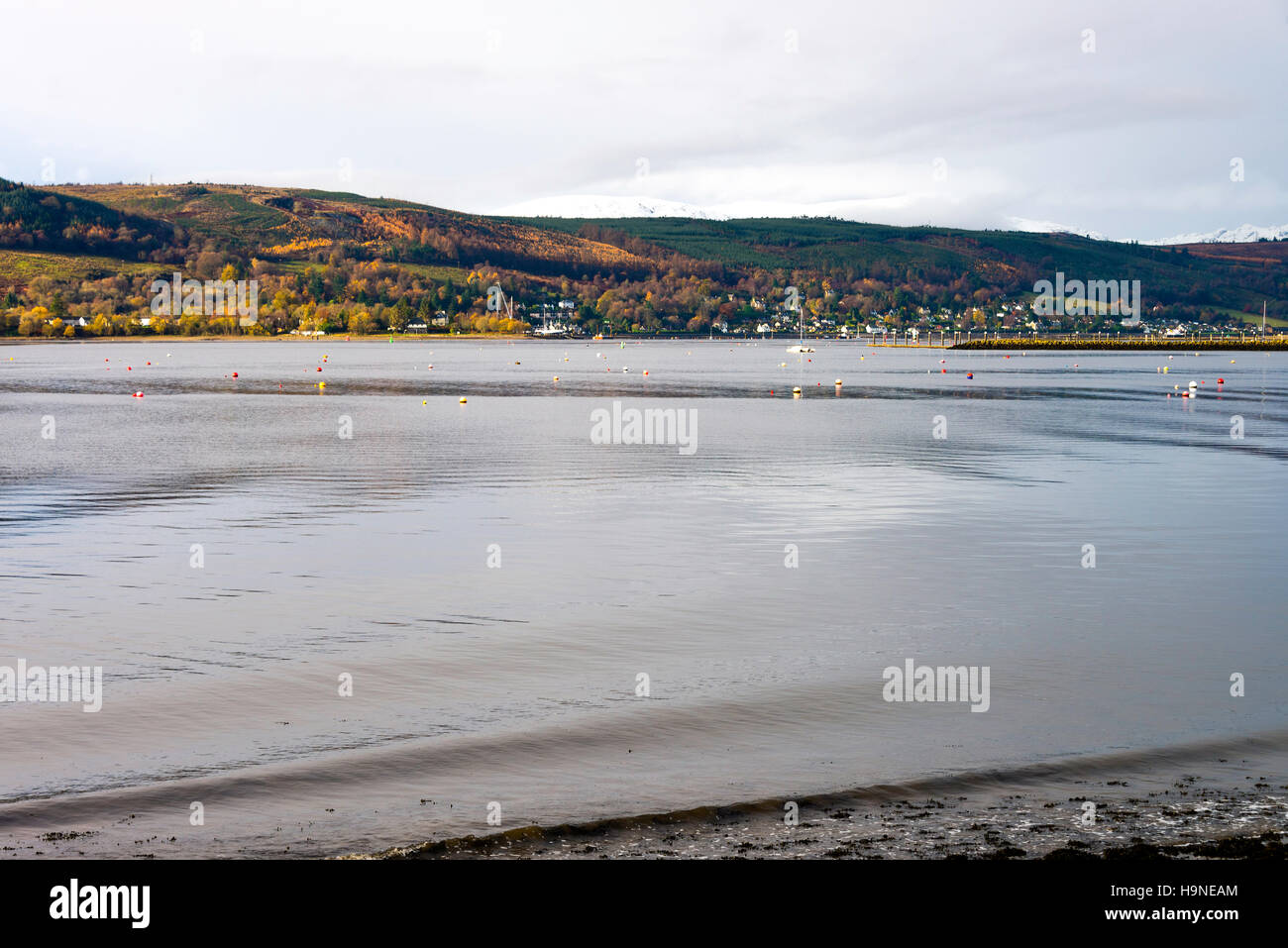 The Inky Waters of Gare Loch near Rhu on a Cold Autumn Morning Scotland ...