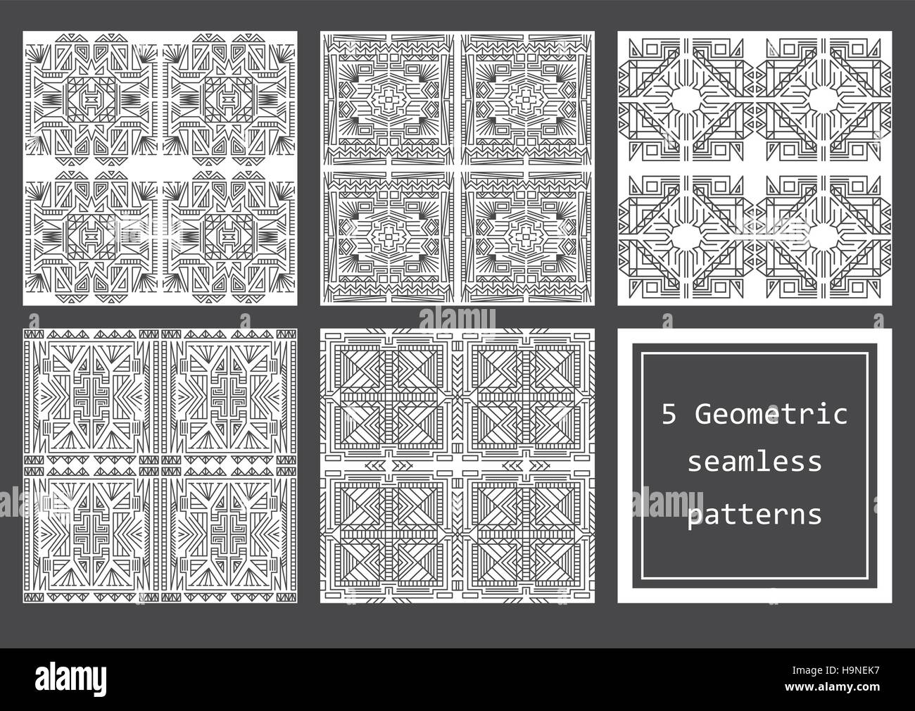Set of seamless vector patterns Stock Vector Image & Art - Alamy