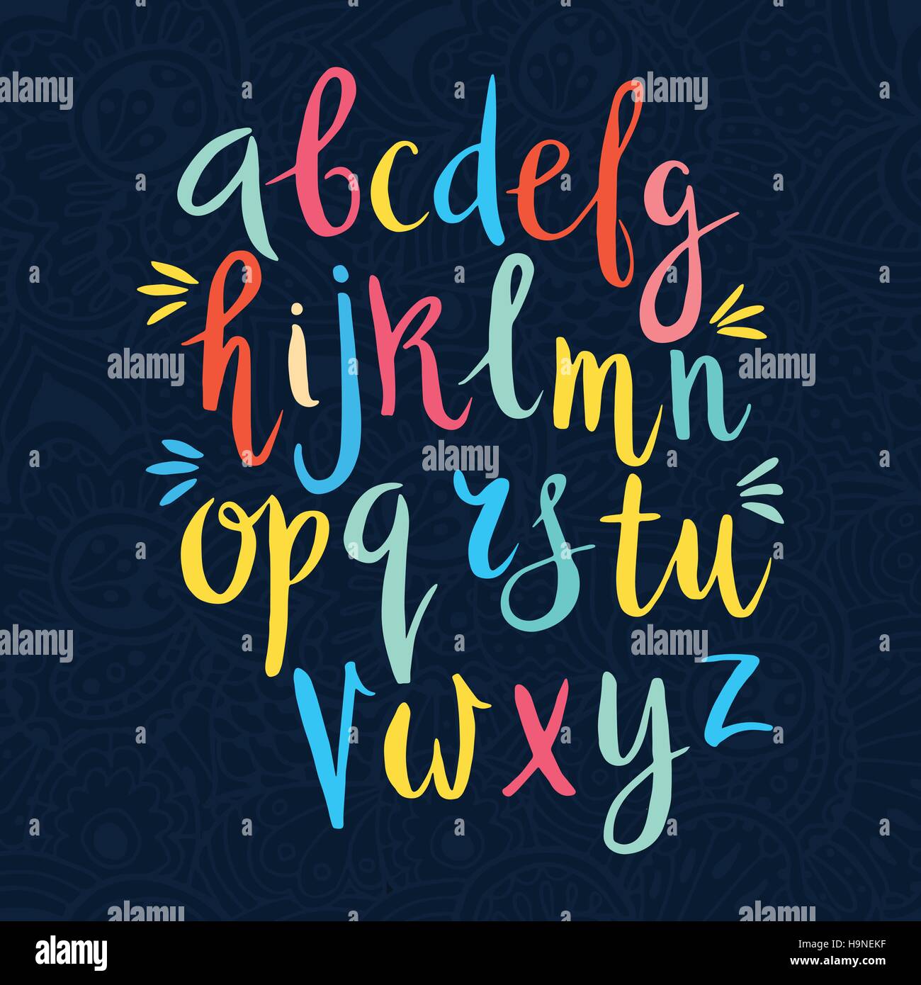 Latin alphabet drawn by hand Stock Vector Image & Art - Alamy