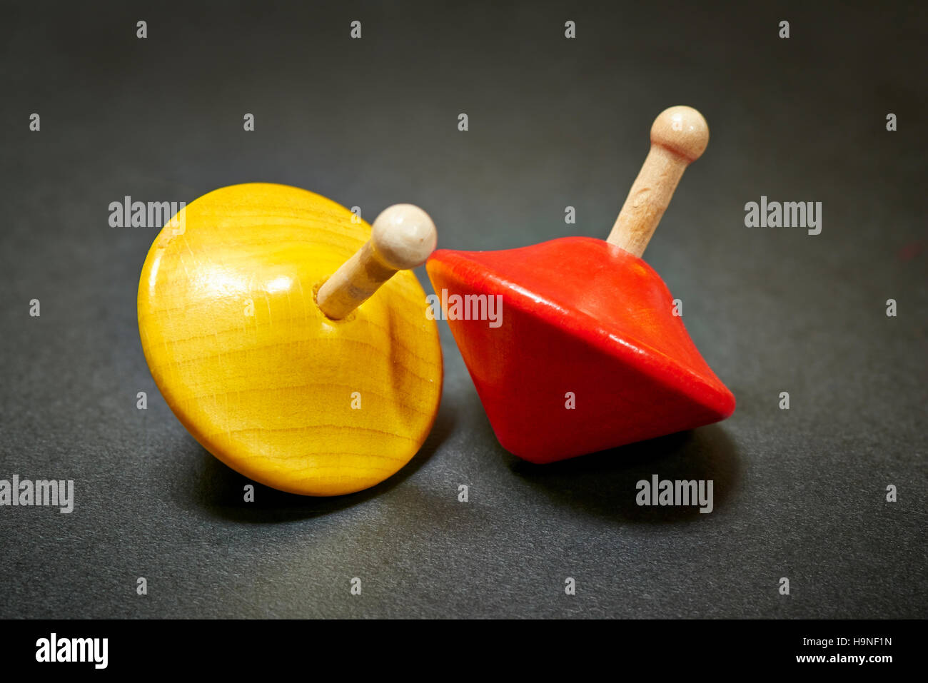 Wood spinning top hi-res stock photography and images - Alamy